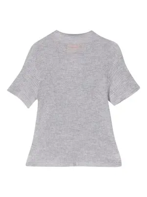 Guest In Residence Shrunken Cashmere Polo Top - Grey