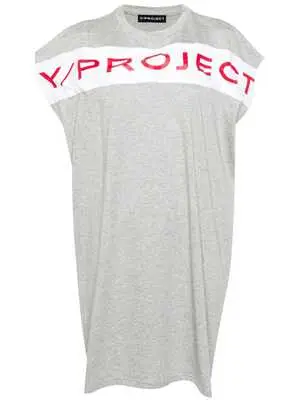 Y/project Logo-print Dress - Grey