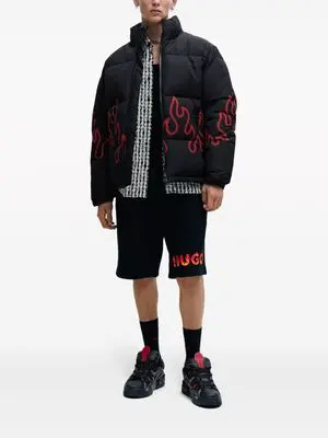 Hugo Flame-print Quilted Jacket
