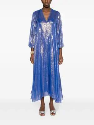 FORTE_FORTE Lurex Kaftan Maxi Dress