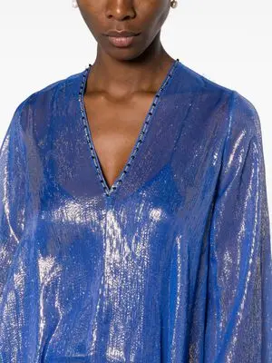 FORTE_FORTE Lurex Kaftan Maxi Dress