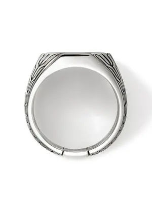 John Hardy Sterling Signet Ring With Onyx - Silver