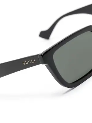 Gucci Rectangle-frame Sunglasses - Black