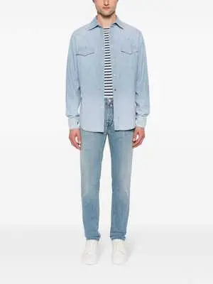 Jacob Cohen Logo-embroidered Denim Shirt