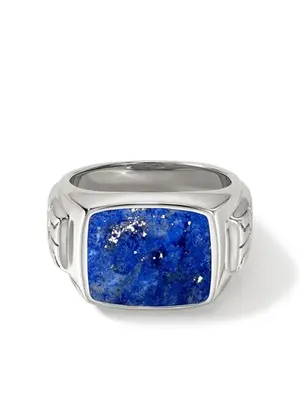 John Hardy Sterling Lapis Lazuli Signet Ring - Silver