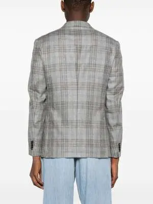 Zegna Checked Single-breasted Blazer