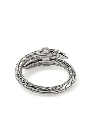 John Hardy Sterling Diamond Spear Ring - Silver