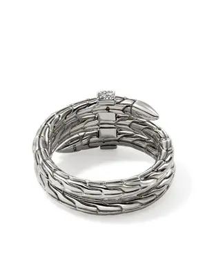 John Hardy Sterling Diamond Spear Ring - Silver