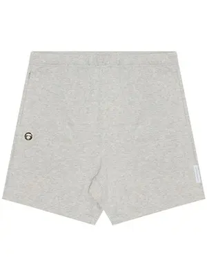 AAPE BY *A BATHING APE Logo-patch Elasticated-waist Shorts - Grey