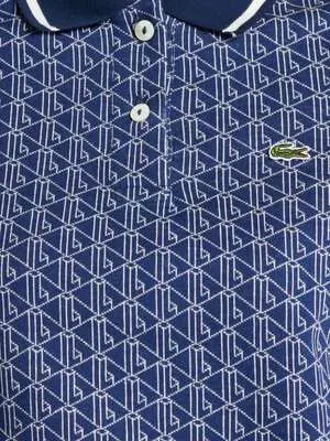 Lacoste Logo-embroidered Cotton Polo Top - Blue