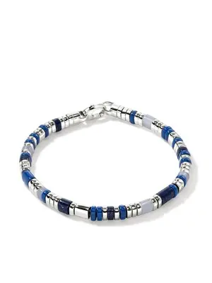 John Hardy Sterling Lapis Lazuli, And Agate Bracelet