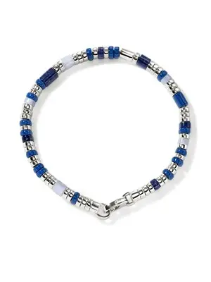 John Hardy Sterling Lapis Lazuli, And Agate Bracelet