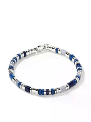 John Hardy Sterling Lapis Lazuli, And Agate Bracelet - Silver