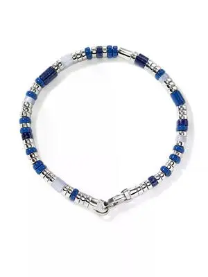 John Hardy Sterling Lapis Lazuli, And Agate Bracelet
