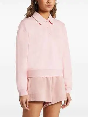 Lacoste Logo-embossed Cotton Sweatshirt - Pink