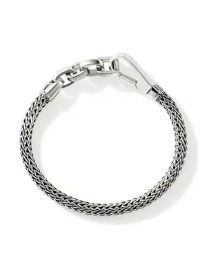 John Hardy Sterling Wheat Chain Hook Bracelet - Silver
