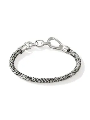 John Hardy Sterling Wheat Chain Hook Bracelet - Silver