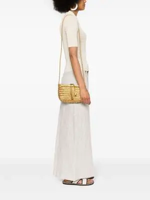 Dragon Diffusion Minsu Leather Interwoven Shoulder Bag - Gold
