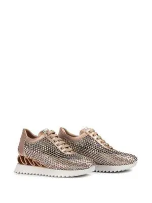 LE SILLA Gilda 60mm Crystal-embellished Sneakers - Pink