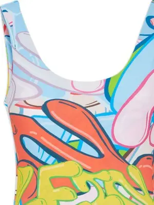 Philipp Plein Graffiti-print Swimsuit