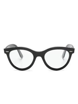 Ray-ban Wayfarer Round-frame Sunglasses - Black