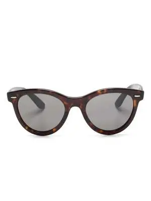 Ray-ban Wayfarer Round-frame Sunglasses - Brown