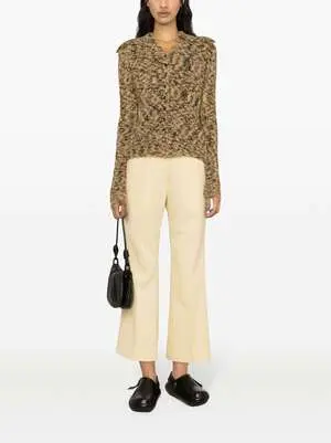 JIL SANDER High-waisted Cropped Trousers - Yellow