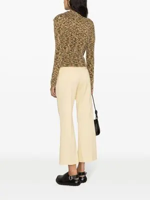 JIL SANDER High-waisted Cropped Trousers - Yellow