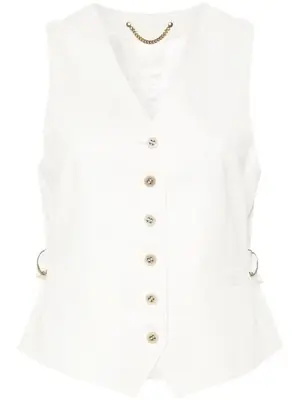 GOLDEN GOOSE V-neck Twill Waistcoat