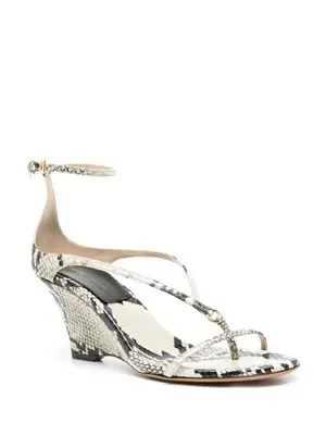 Khaite Marion 75mm Sandals - Neutrals