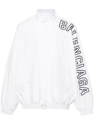 Balenciaga Logo-embroidered Shell Jacket