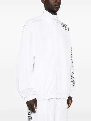 Balenciaga Logo-embroidered Shell Jacket