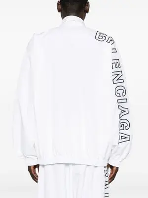 Balenciaga Logo-embroidered Shell Jacket