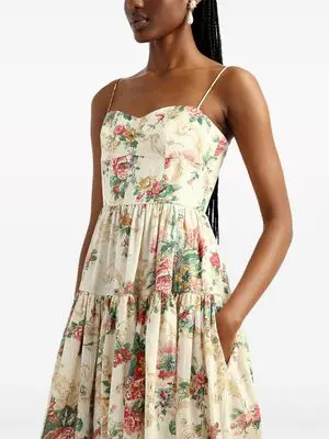 Erdem Floral-print Linen Dress