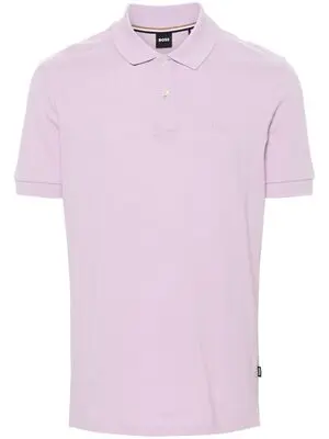 BOSS Embroidered-logo Polo Shirt - Purple