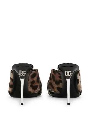 Dolce & Gabbana Keira Leopard-print Sandals - Brown