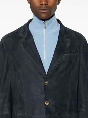 Brunello Cucinelli Single-breasted Suede Blazer