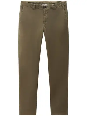 Woolrich Logo-embroidered Chinos - Green