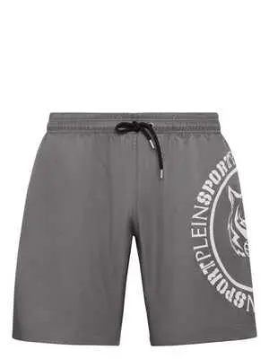 PLEIN SPORT Carbon Tiger Swim Shorts - Grey
