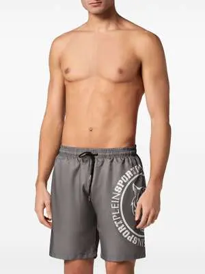 PLEIN SPORT Carbon Tiger Swim Shorts