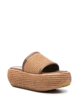GIANVITO ROSSI 60mm Woven Raffia Espadrilles