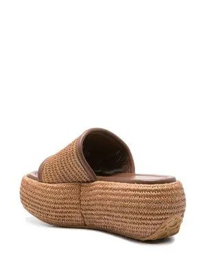 GIANVITO ROSSI 60mm Woven Raffia Espadrilles