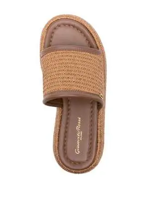 GIANVITO ROSSI 60mm Woven Raffia Espadrilles