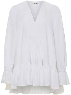 Azeeza Thistle Ruffle Poplin Minidress