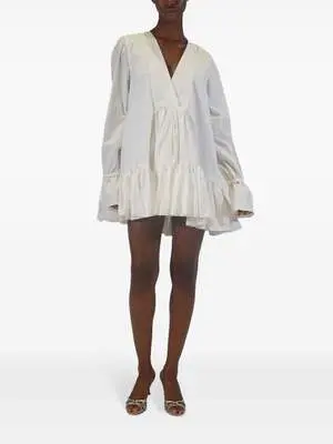 Azeeza Thistle Ruffle Poplin Minidress