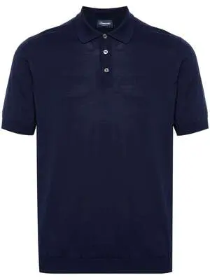 DRUMOHR Fine-knit Polo Shirt - Blue