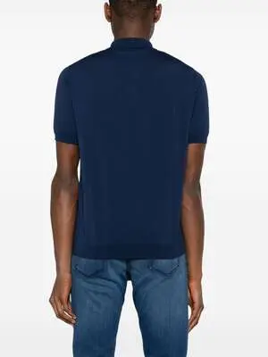 DRUMOHR Fine-knit Polo Shirt - Blue