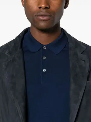DRUMOHR Fine-knit Polo Shirt - Blue