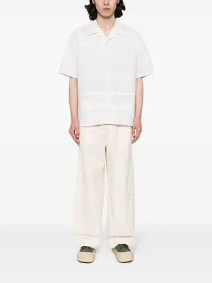 CRAIG GREEN Panelled Cotton Short-sleeve Shirt - Neutrals