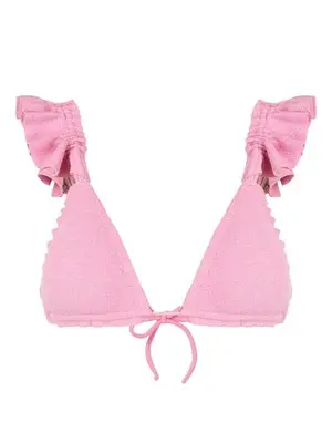 CLUBE BOSSA Laven Ruffled Bikini Top - Pink